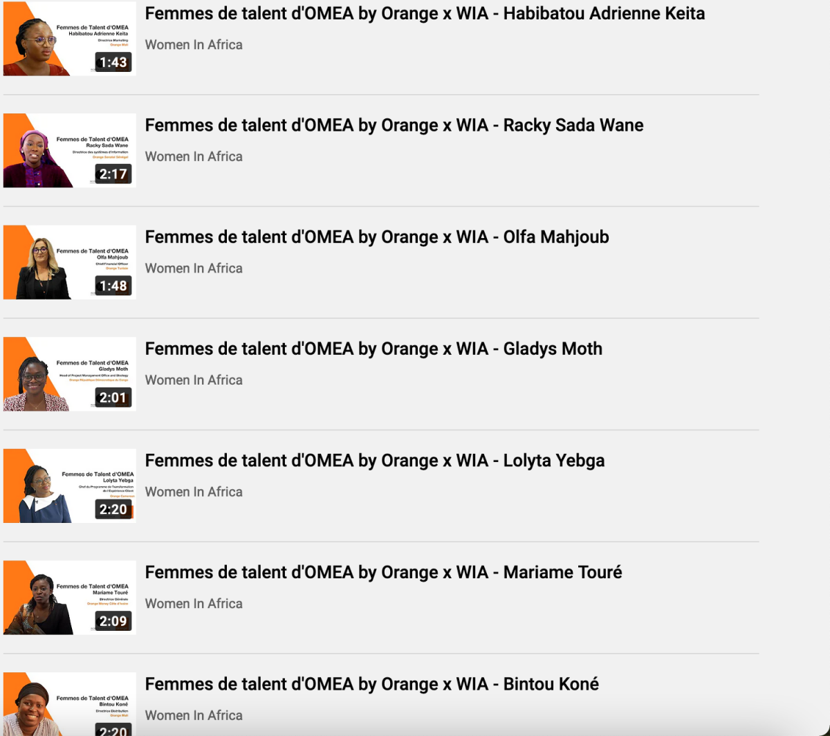 Découvrez les Femmes de talent d'OMEA by WIA x Orange - AFRICA MUTANDI