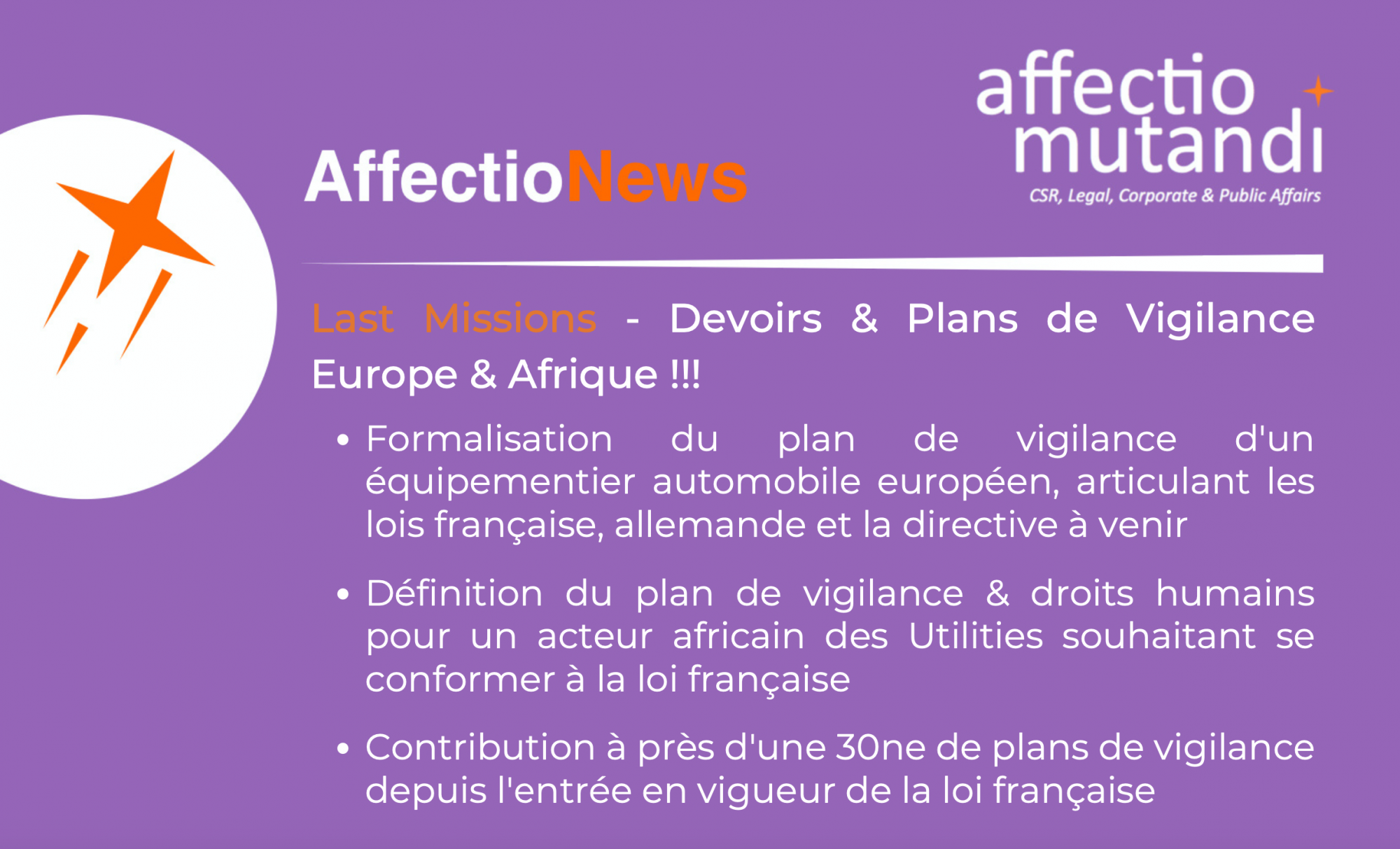 Last Missions - Devoirs & Plans de Vigilance Europe & Afrique ...