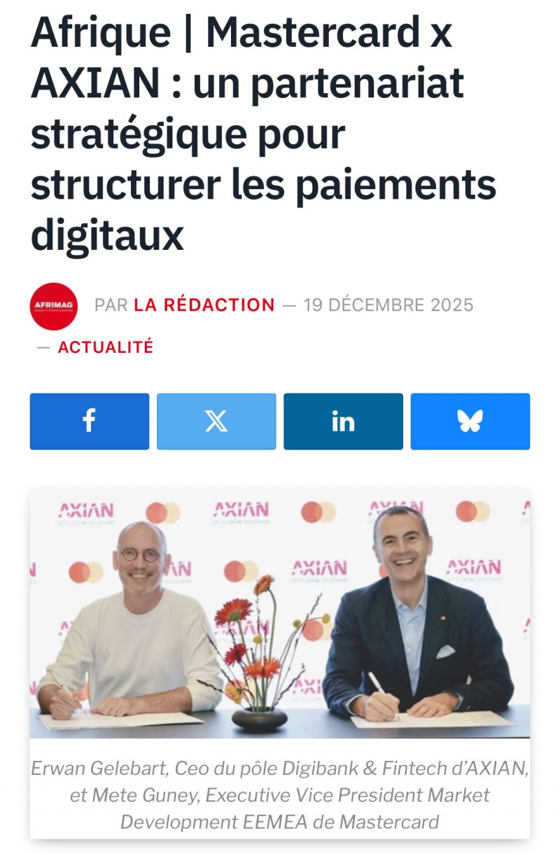 Mastercard x AXIAN : un partenariat stratégique pour structurer les ...